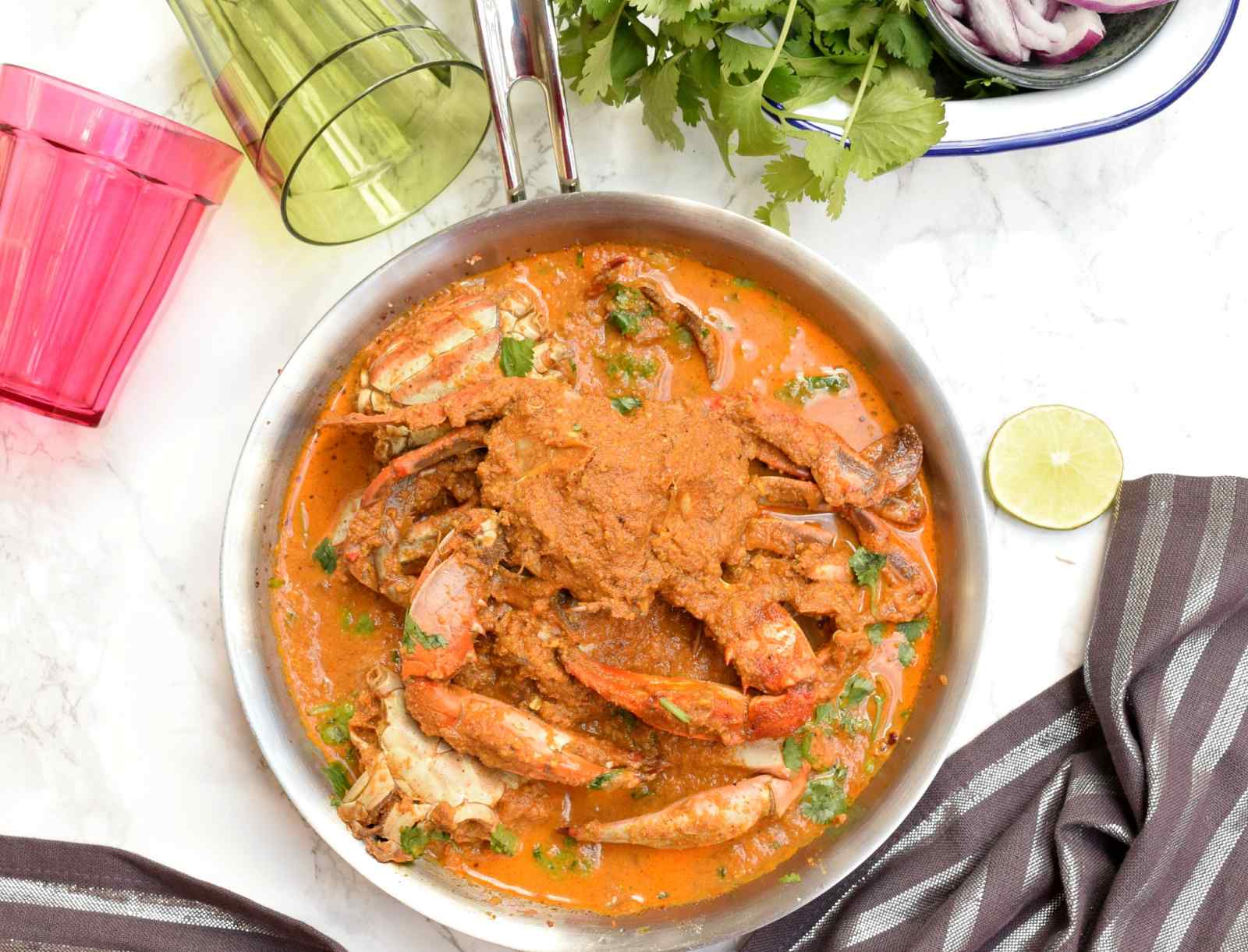 Goan Crab Masala Recipe (Goan Style Crab Curry) by Archana's Kitchen Goan Crab Masala Recipe (Goan Style Crab Curry) by Archana's Kitchen